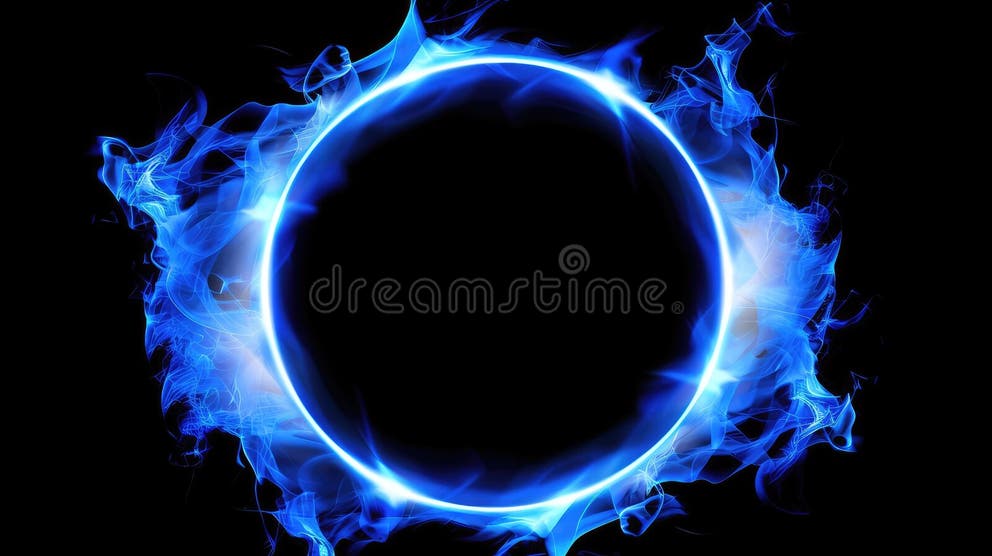 Enchanting and Magical Blue Fire Light Effect, Casting a Captivating ...