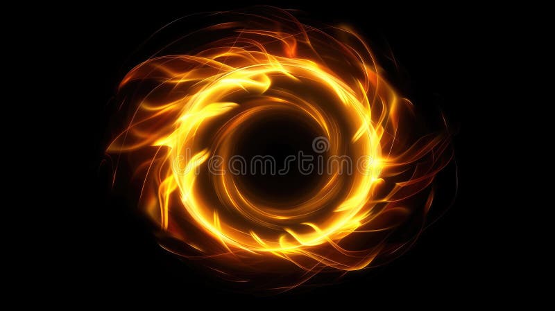 Enchanting Magical Yellow Fire Light Effect, Casting a Radiant and ...