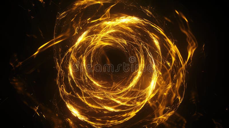 Enchanting Magical Yellow Fire Light Effect, Casting a Radiant and ...