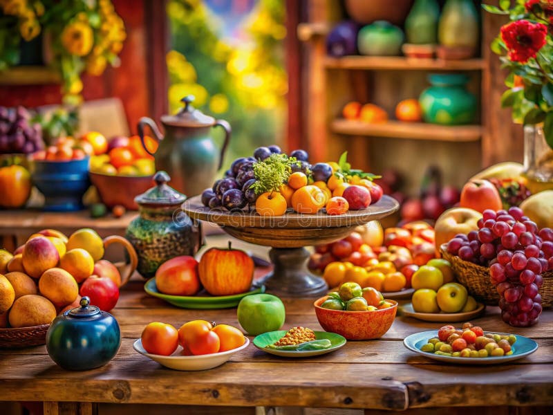 Enchanting Miniature Kitchen Table a TiltShift Perspective on Rustic ...