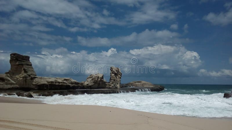 Enchanting Rock Formations by the Sea Stock Photo - Image of jagged ...
