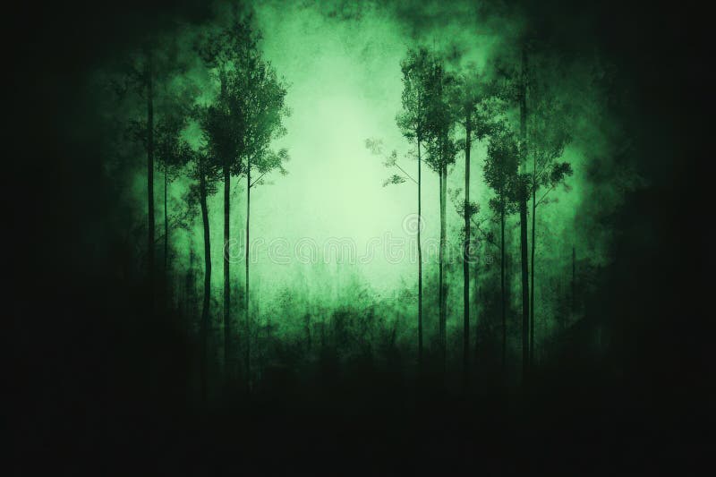 Enchanting Silhouette Border Background of a Mysterious Dark Forest ...
