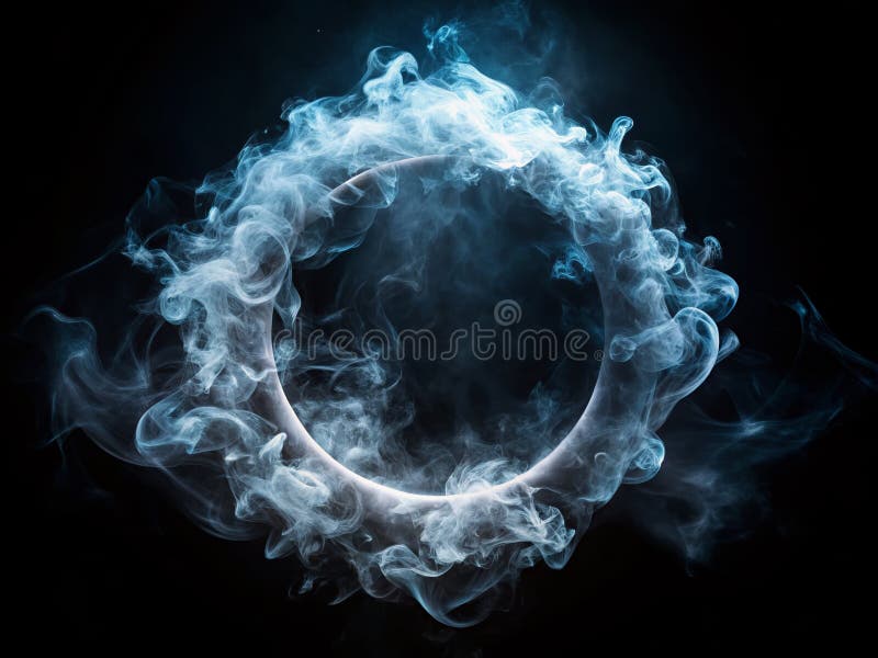 Enchanting Smoke Ring Against a Deep Mysterious Background an Abstract ...