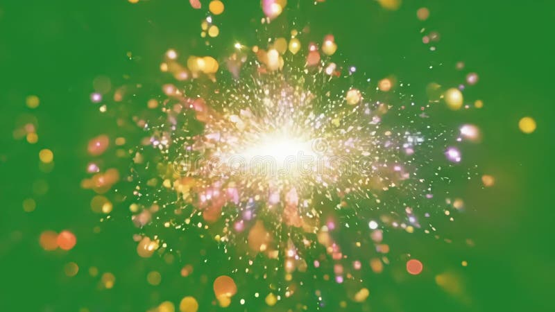 Enchanting Sparkles Dancing Together in an Array of Colors. Green ...