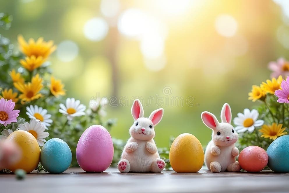 Enchanting Starry Night on Easter - Celebratory Scene Stock ...