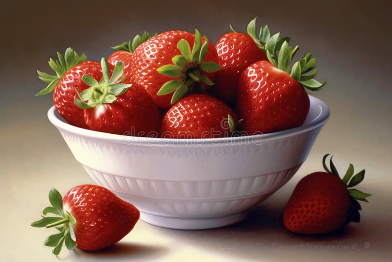 The Enchanting Strawberry: a Taste of Sunshine Stock Illustration ...
