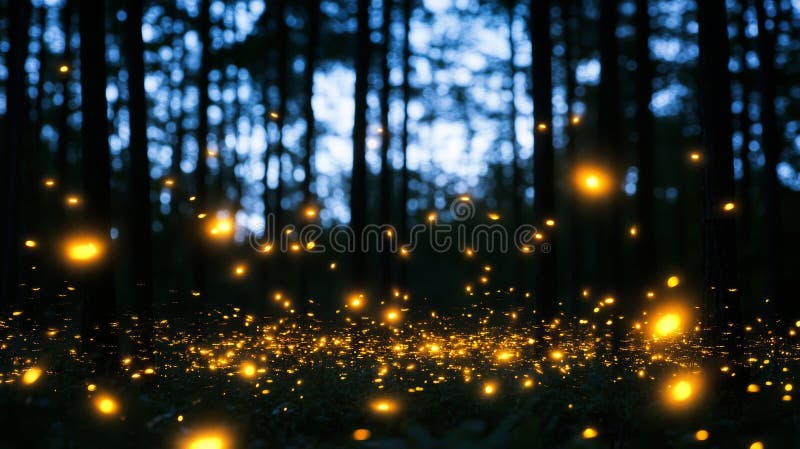 Enchanting Summer Nights in the Firefly Forest are Characterized by a ...