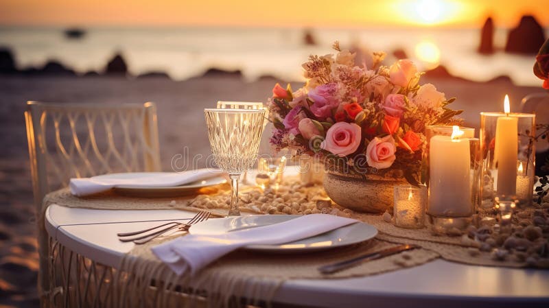 Enchanting Table Decor for a Magical Event Party or Sunset Beach ...