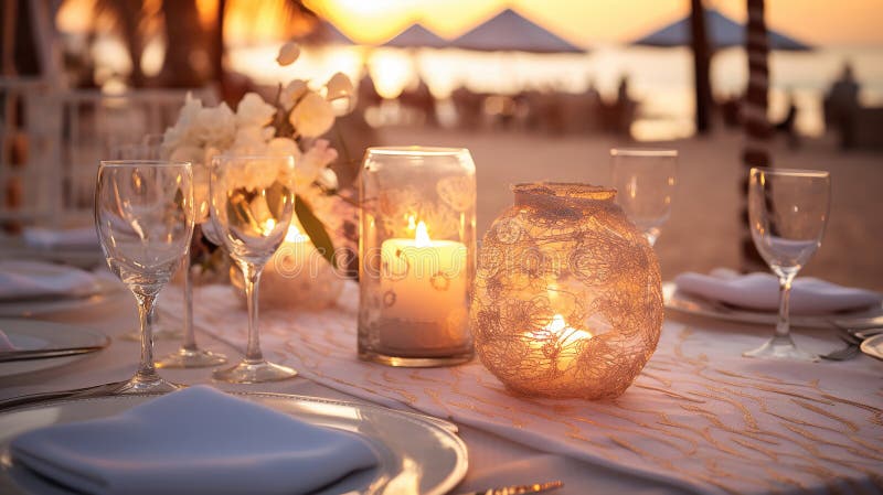 Enchanting Table Decor for a Magical Event Party or Sunset Beach ...