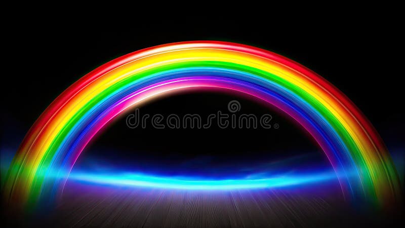 Enchanting Translucent Rainbow Arc a Glowing Long Exposure Abstract for ...