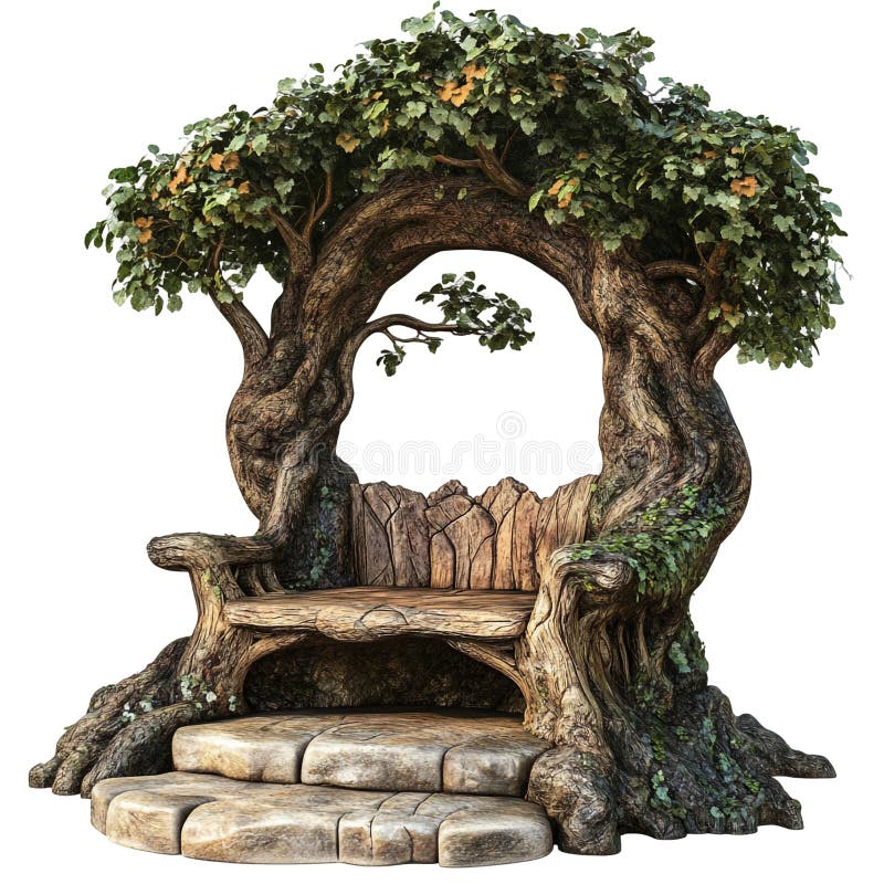 Enchanting Tree Throne Magical Forest Seat Nature Fantasy Stock ...