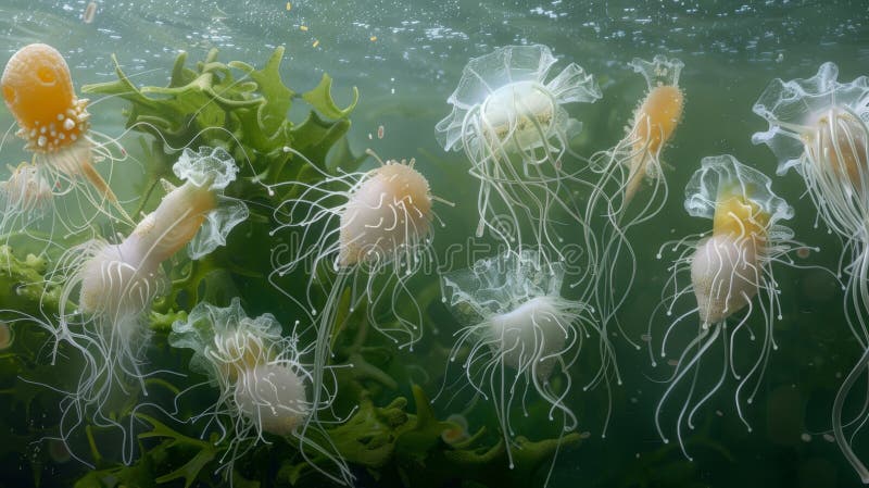 Enchanting Underwater Seascape with Colorful Coral Reef and Ethereal ...