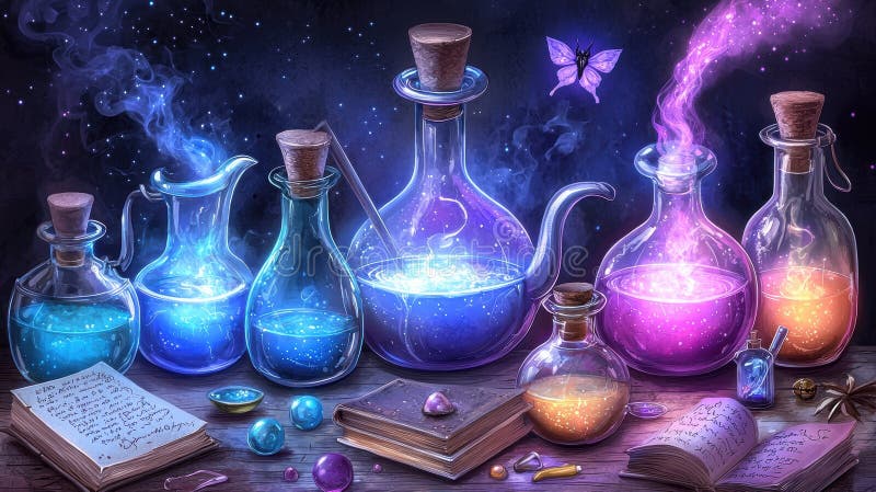 Enchanting Witch S Potion Making Illustration Stock Illustration ... Enchanting Witch S Potion Making Illustration Stock Illustration ...