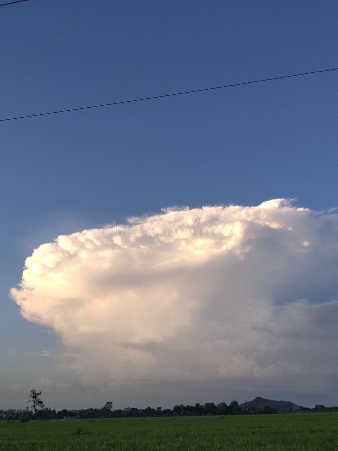 The Enchantment of the Stunning White Sky in the Afternoon Stock Image ...