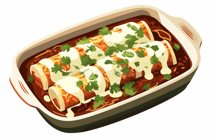 Enchiladas Vector Flat Minimalistic Isolated Vector Style Illustration ...