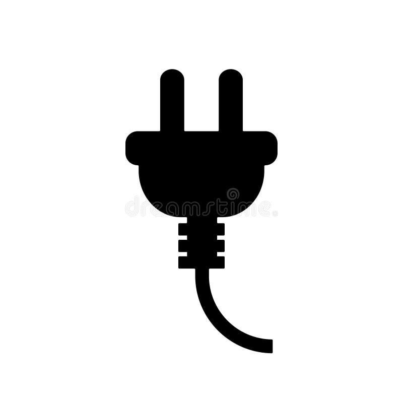 Enchufe Del Web Del Vector Negro Aislado Ilustración del Vector ...