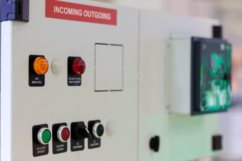 Enclosure with Electrical Control Panel Close Up Stock Image - Image of ...