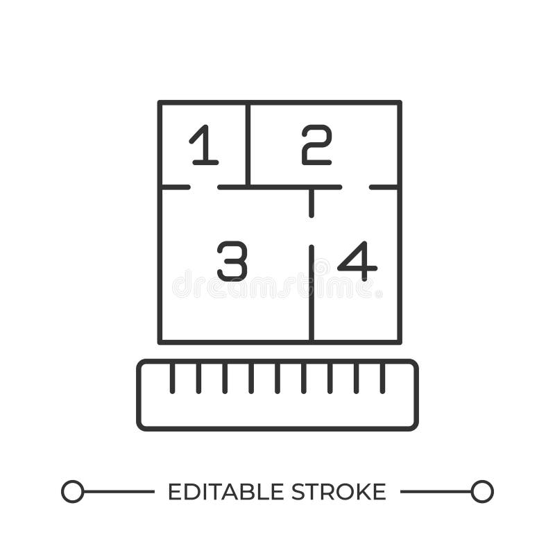 Enclosure Square Footage Measuring Line Icon Stock Illustration ...