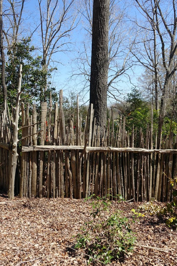 A Fence Made from Sticks and Branches Stock Image - Image of enclosure ...
