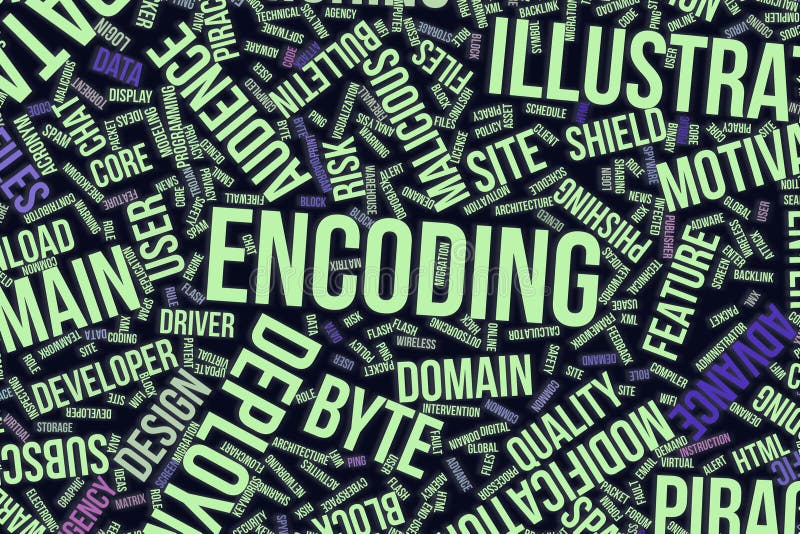 Encoding, Conceptual Word Cloud for Business, Information Technology or ...