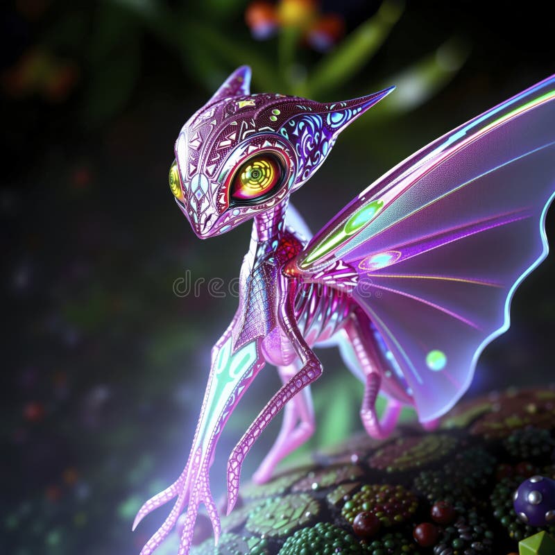 Animal in a Fantasy World on an Unidentified Planet Stock Image - Image ...