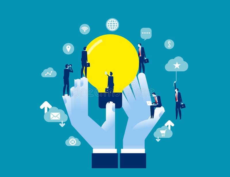 Encourage Creative Idea Sharing. Concept Business Vector Illustration ...