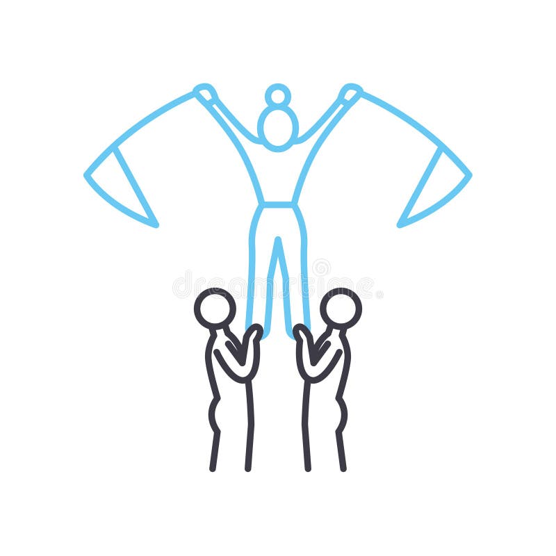 Encourage Line Icon, Outline Symbol, Vector Illustration, Concept Sign ...