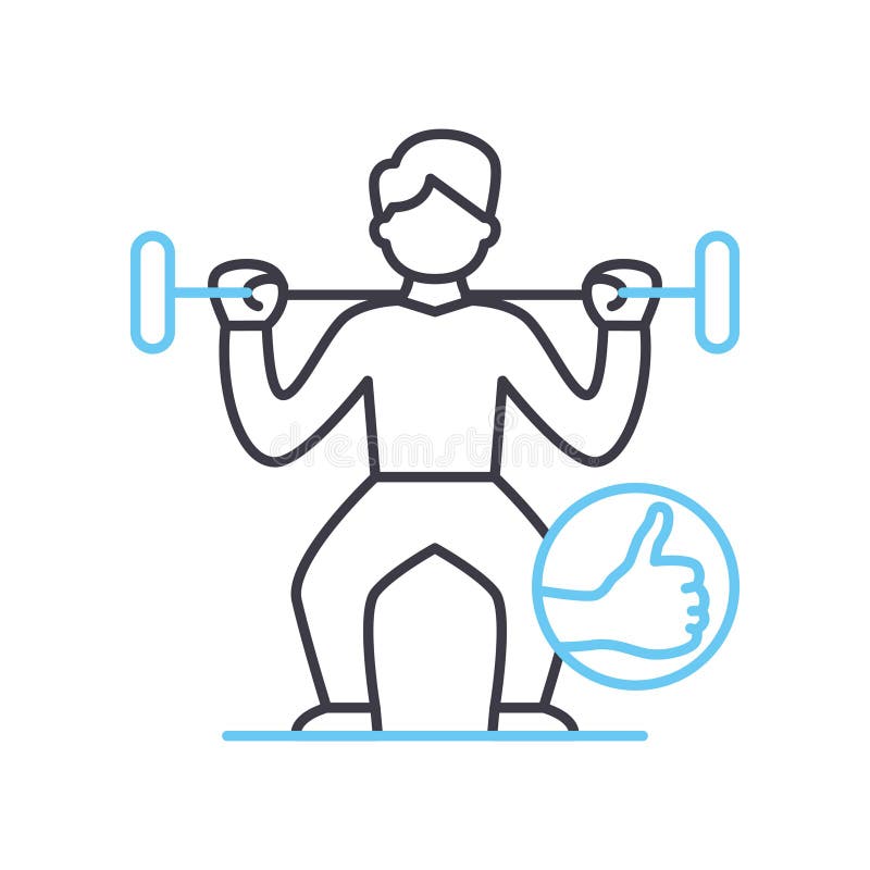 Encourage Training Line Icon, Outline Symbol, Vector Illustration ...