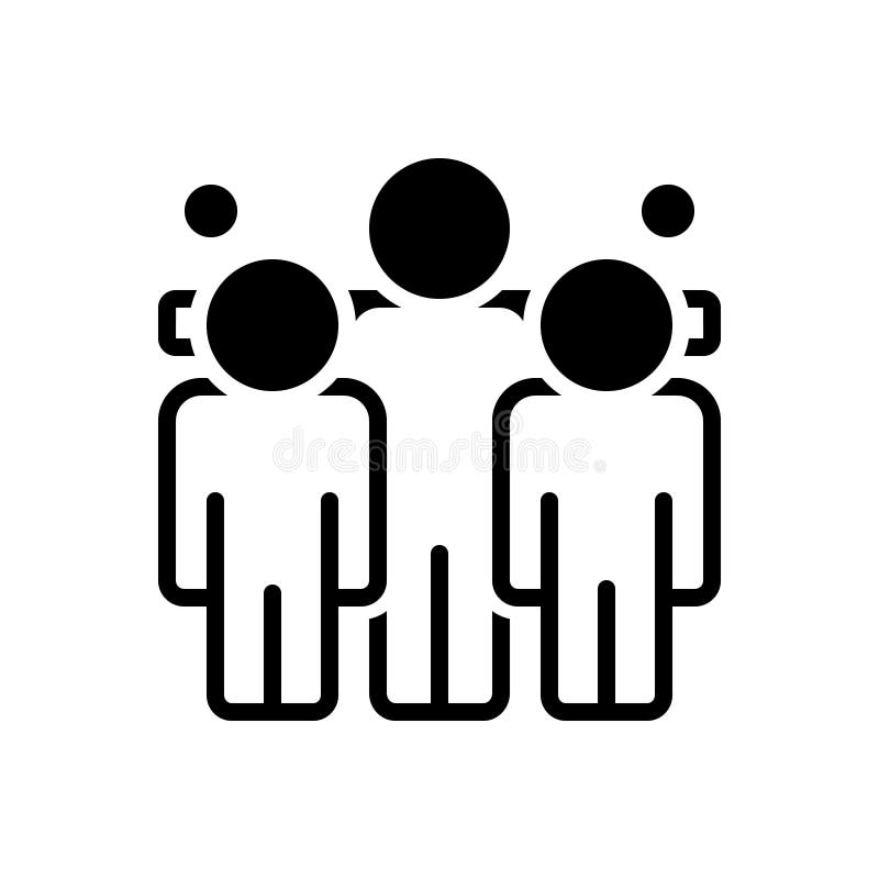 Black Solid Icon for Encouraging, Hopeful and Confident Stock Vector ...