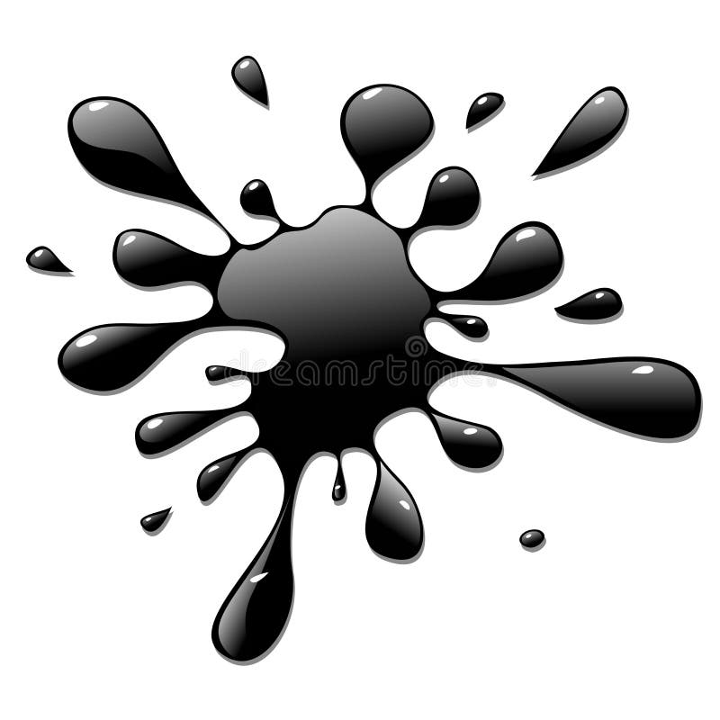 Encre noire de tache illustration de vecteur. Illustration du goutte ...