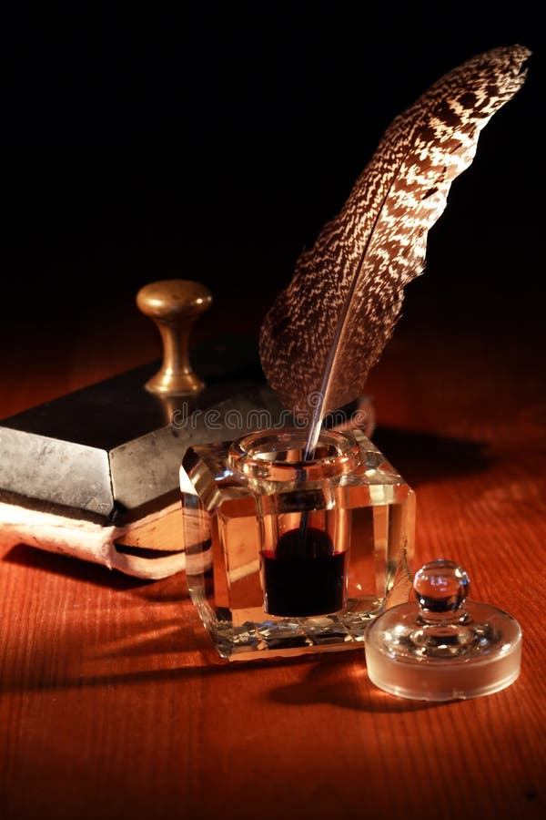 Encrier de vintage image stock. Image du encrier, cannette - 34564169