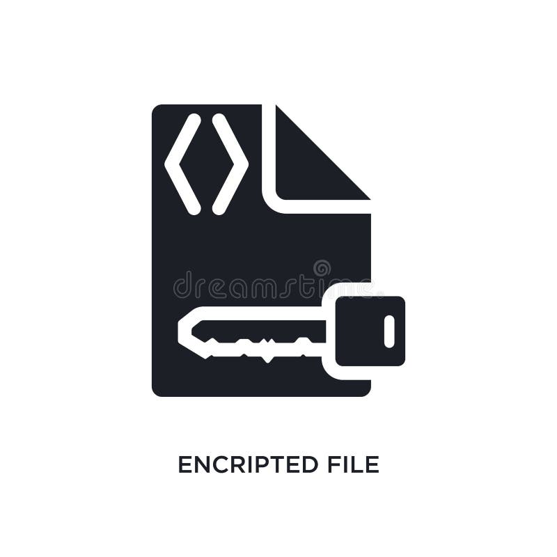 Encripted File Isolated Icon. Simple Element Illustration from ... Encripted File Isolated Icon. Simple Element Illustration from ...