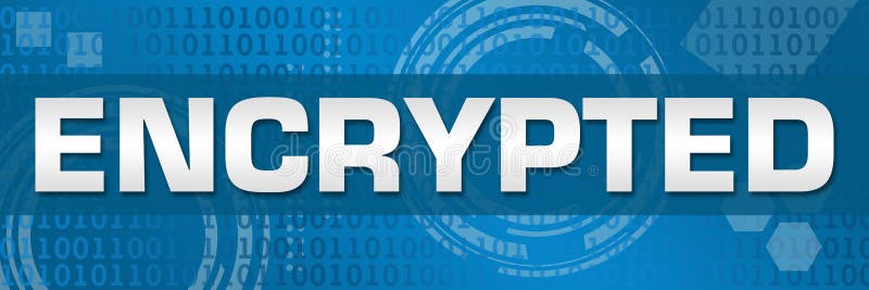 Encrypted Blue Technology Binary Background Stock Illustration ...