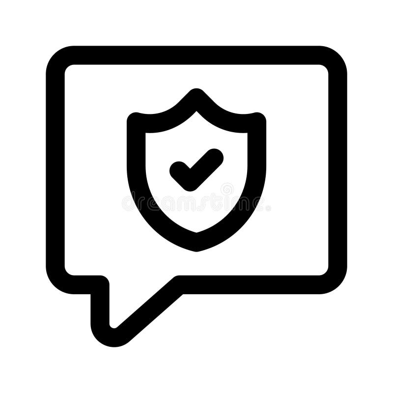 Secure Chat, Protection and Security Vector Icons Set Cyber Computer Network Business Data ...