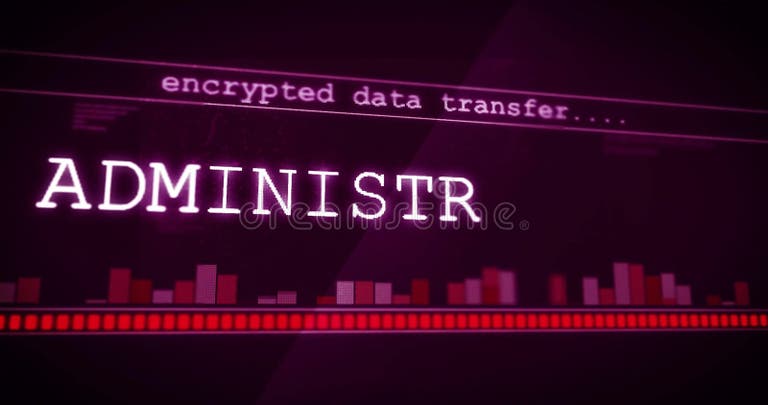 Encrypted Data Transfer Image Over Red and Purple Bar Graph Stock ...