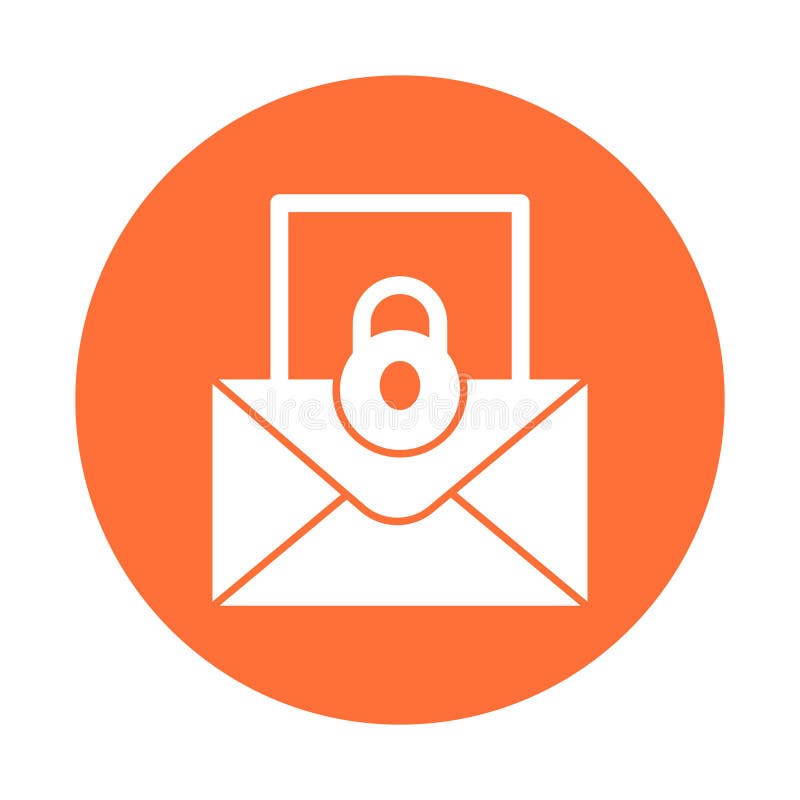 Encrypted Email Icon Which Can Easily Modify or Edit Stock Vector ...