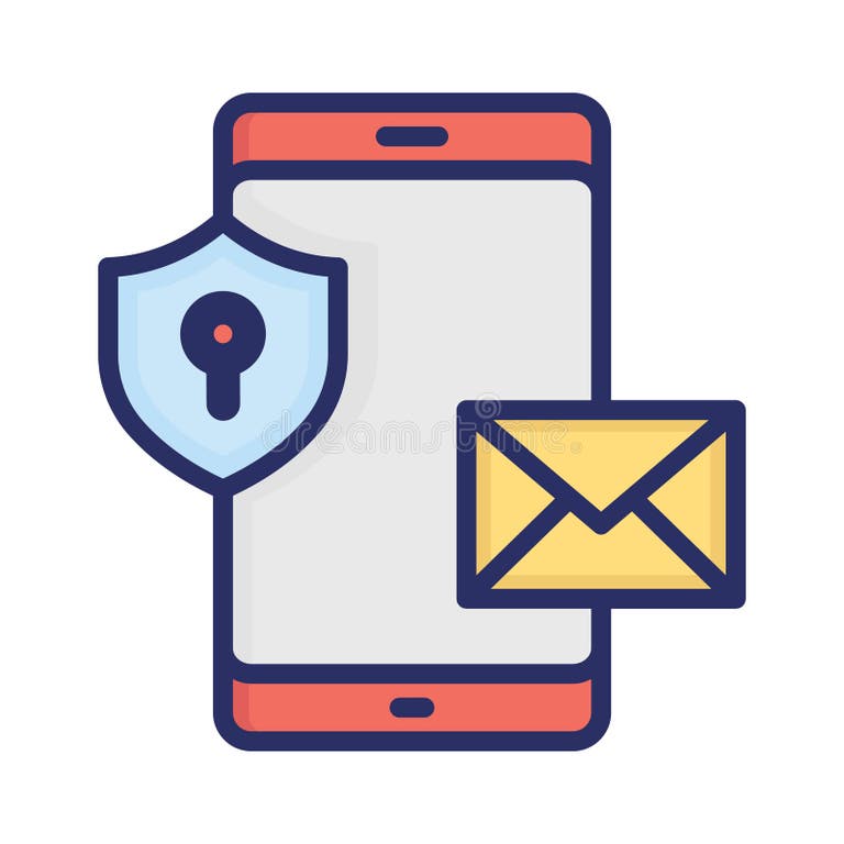 Encrypted Email Icon Which Can Easily Modify or Edit Stock Vector ...
