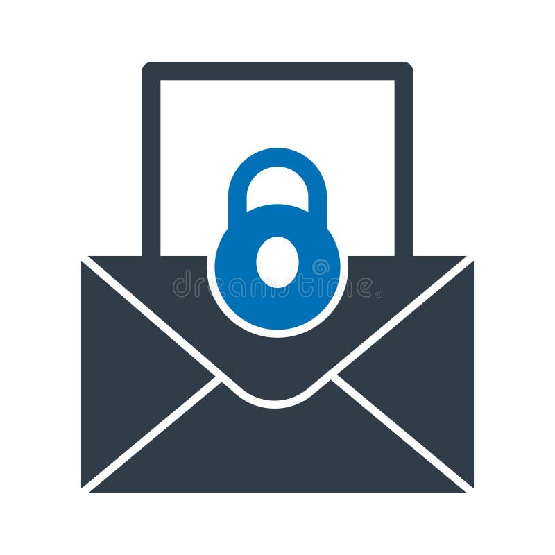 Encrypted Email Icon Which Can Easily Modify or Edit Stock Vector ...
