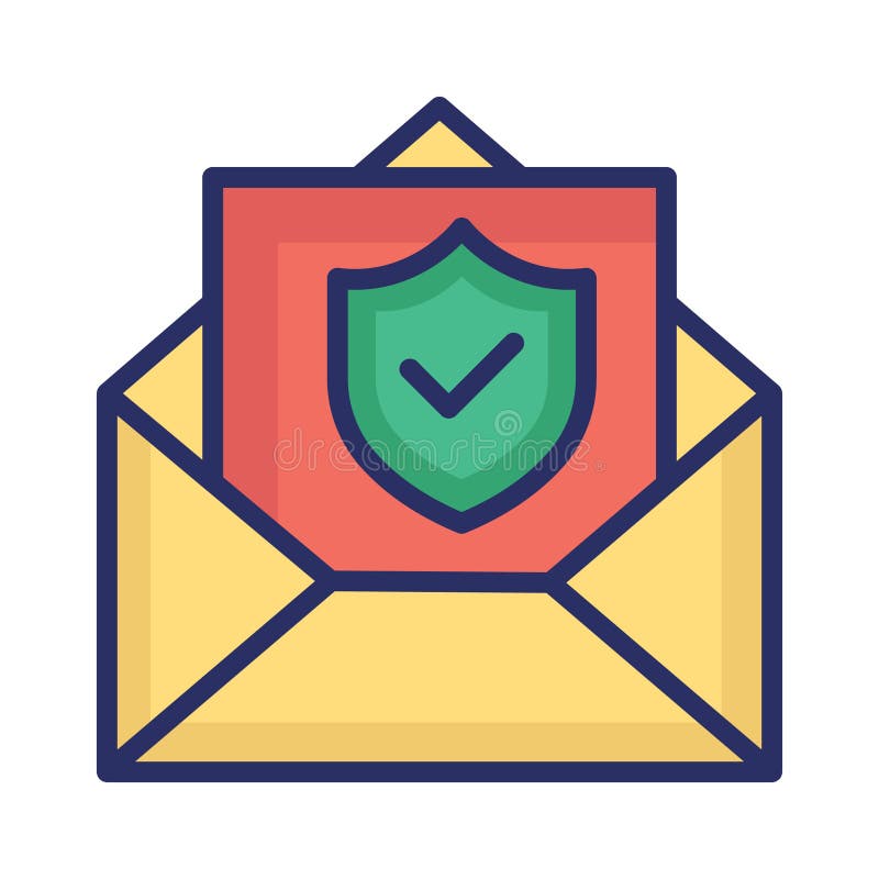 Encrypted Email Isolated Vector Icon Which Can Easily Modify or Edit ...