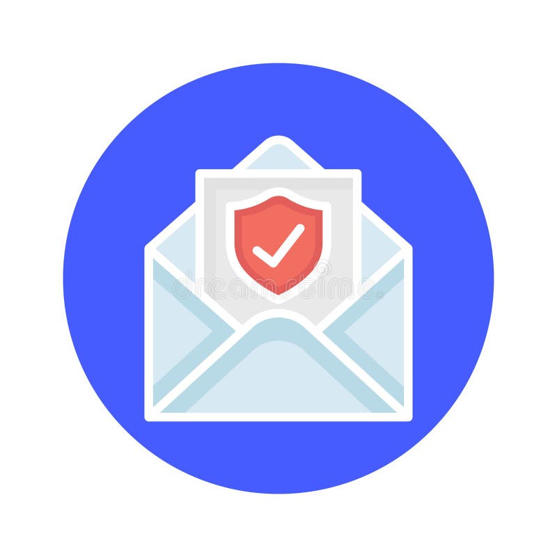 Encrypted Email Isolated Vector Icon Which Can Easily Modify or Edit ...