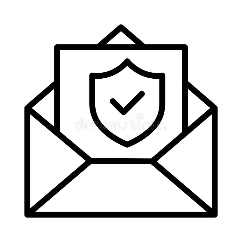 Encrypted Email Isolated Vector Icon Which Can Easily Modify or Edit ...