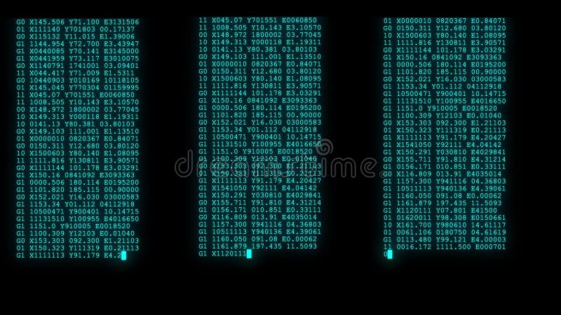 Encrypted Fast Long Scrolling Programming Security Hacking Code Data Flow Stream On Green
