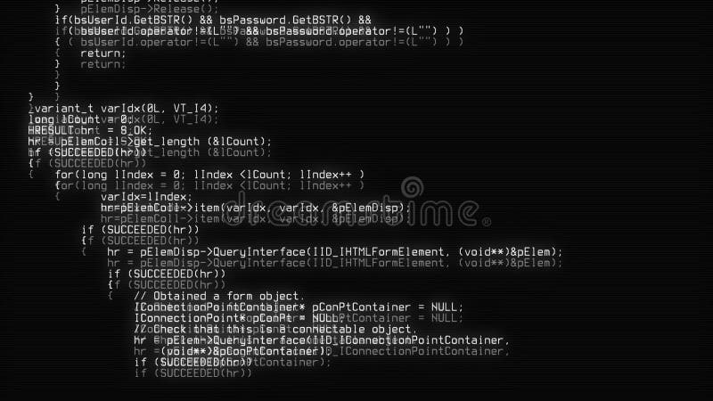 3d Hacking Code Data Flow Stream On Blue Screen Error Messages Computer Loop Animation