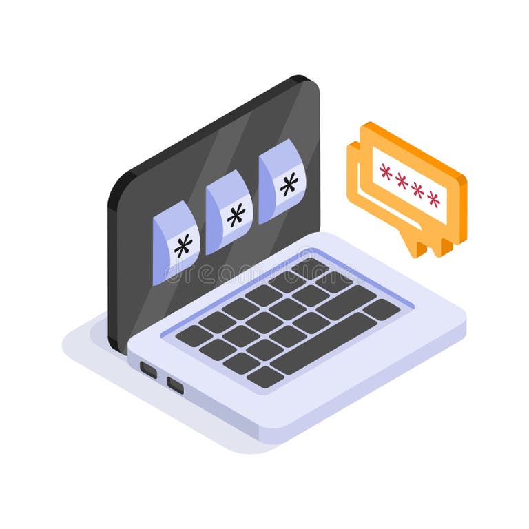 Encrypted Laptop Login Screen, Symbolizing Secure User Authentication ...
