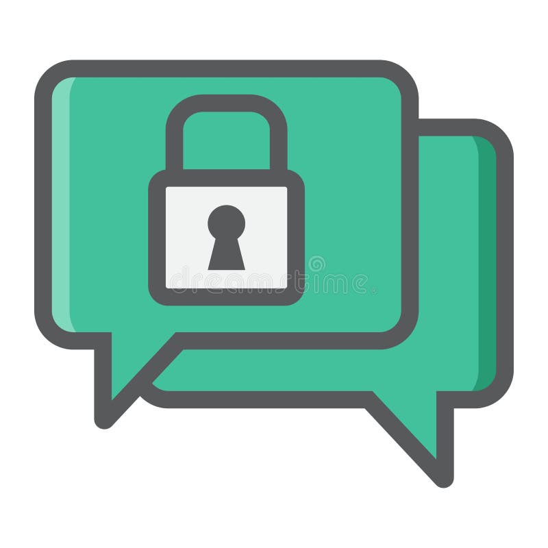 Encrypted Messaging Line Icon Security Stock Vector Illustration Of
