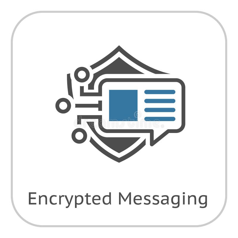 Encrypted Messaging Icon. stock vector. Illustration of icon - 114996573