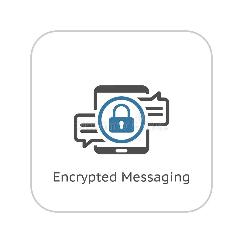 Encrypted Messaging Icon. Flat Design Stock Illustration - Illustration ...