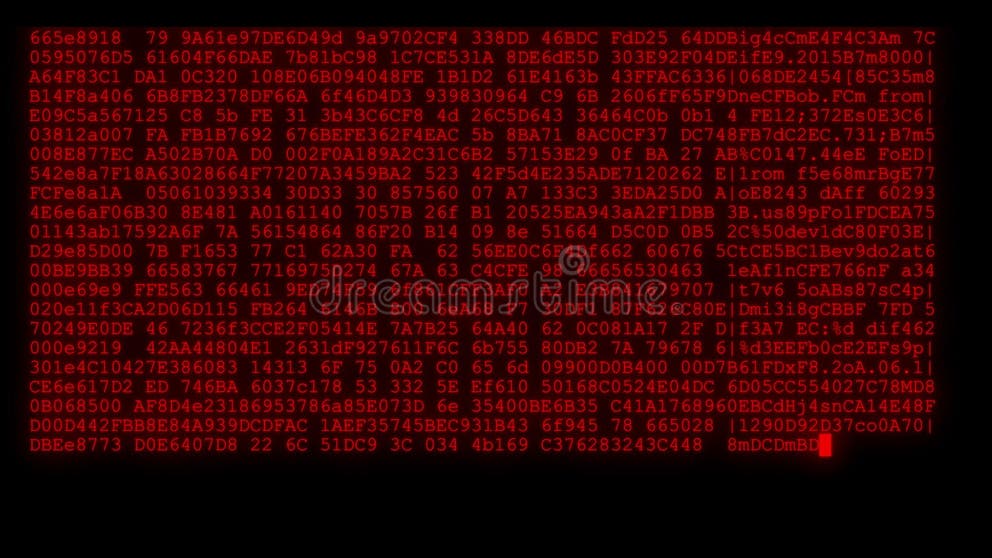 Encrypted Programming Security Hacking Code Data Flow Stream on Display New Quality Numbers ...