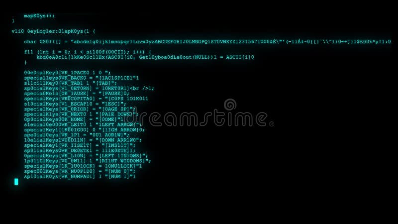 Encrypted Programming Security Hacking Code Data Flow Stream on Display New Quality Numbers ...