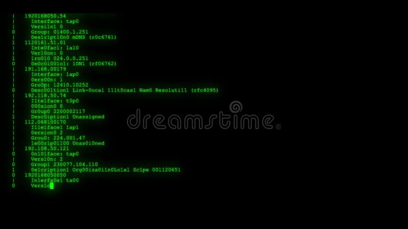 Encrypted Programming Security Hacking Code Data Flow Stream On Display New Quality Numbers